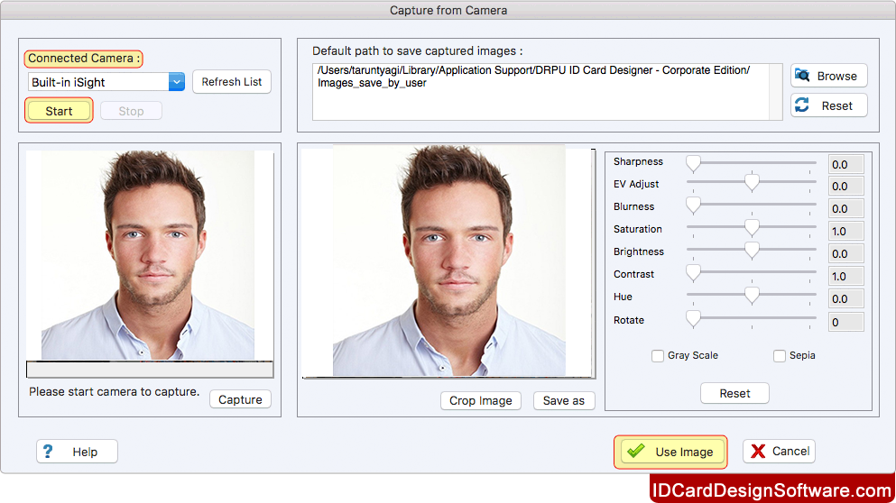 ID Card Maker Corporate Edition for Mac Screenshots to know how to ...
