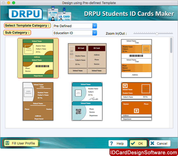 Students ID Cards Maker for Mac screenshots to know how to design ...