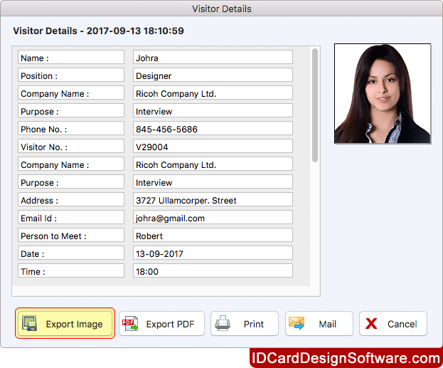 Visitors ID Cards Maker for Mac screenshots to know how to design ...